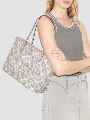 Tory Burch Small T Monogram Jacquard Tote Bag