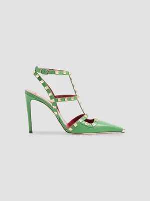 Valentino Garavani Rockstud 100mm Kidskin Pumps Light Green