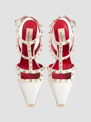 Valentino Garavani Rockstud 100mm Kidskin Pumps - White