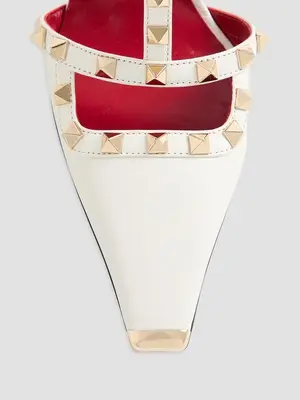 Valentino Garavani Rockstud 100mm Kidskin Pumps - White