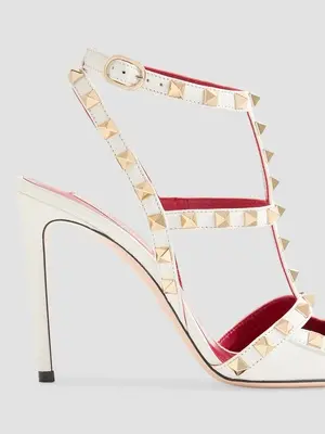 Valentino Garavani Rockstud 100mm Kidskin Pumps - White
