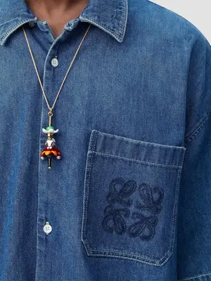 Loewe X Paula's Ibiza Denim Short-sleeve Shirt
