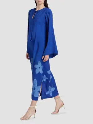 ELISAMAMA Naj Floral A-line Midi-dress