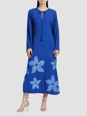 ELISAMAMA Naj Floral A-line Midi-dress