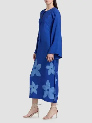 ELISAMAMA Naj Floral A-line Midi-dress