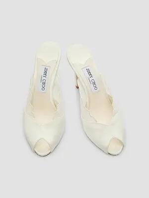 JIMMY CHOO Brigitte 100mm Lace Stiletto Mules
