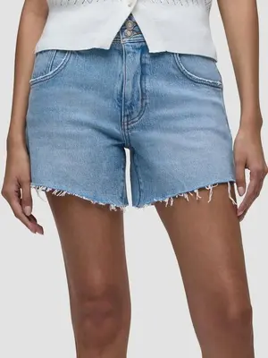 Hudson Jeans Devon Raw-edge Boyfriend Denim Shorts