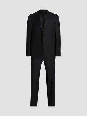 Canali Wool Notch Tuxedo - Black