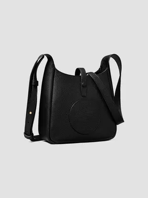 Tory Burch Miller Swing Leather Crossbody Bag - Black