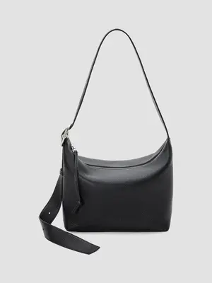 Loewe Loop Hobo Leather Shoulder Bag - Black