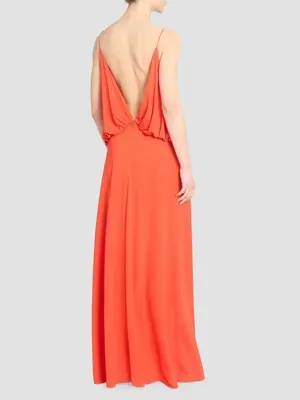 Loewe Draped V-neck Gown