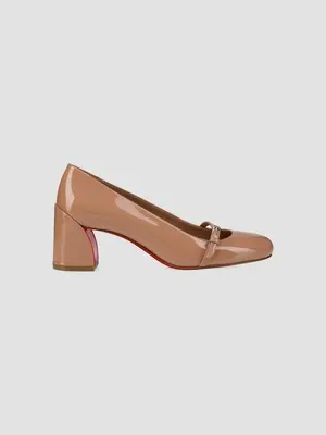 CHRISTIAN LOUBOUTIN Jane Nina Patent Leather Pumps - Blush