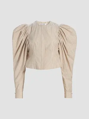 Ronny Kobo Jiani Striped Cotton Top
