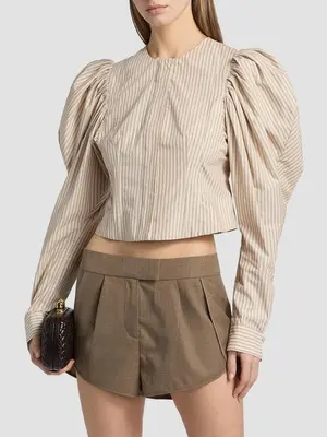 Ronny Kobo Jiani Striped Cotton Top