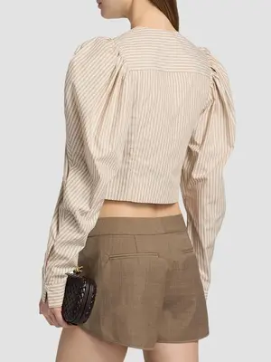 Ronny Kobo Jiani Striped Cotton Top