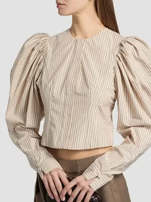Ronny Kobo Jiani Striped Cotton Top