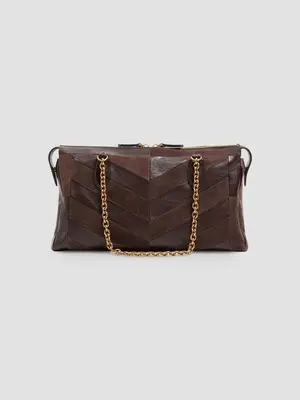 Valentino Garavani Panthea Medium Shoulder Bag In Suede And Nappa - Ebony