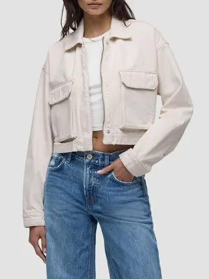 Hudson Jeans Chore Cotton Jacket - Ecru