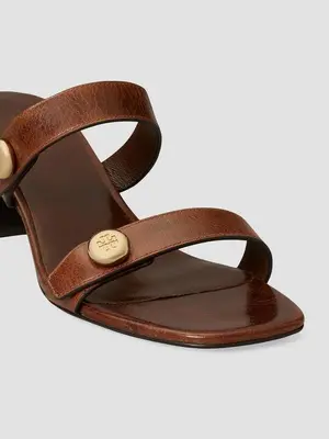 Tory Burch Romy City 55mm Leather Sandals - Deep Cuoio