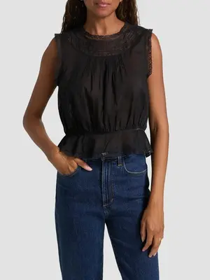 DÔEN Lilibet Cotton Top - Black