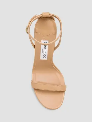 JIMMY CHOO Moza 120mm Leather Sandals - Chai