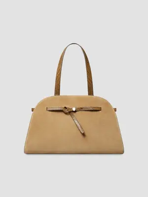 Tory Burch Romy Large Suede Shoulder Bag