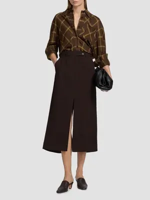 Co Check Plaid Banana-sleeve Shirt