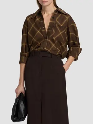 Co Check Plaid Banana-sleeve Shirt
