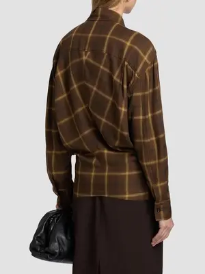 Co Check Plaid Banana-sleeve Shirt