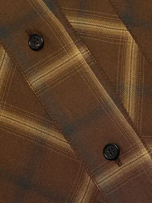 Co Check Plaid Banana-sleeve Shirt
