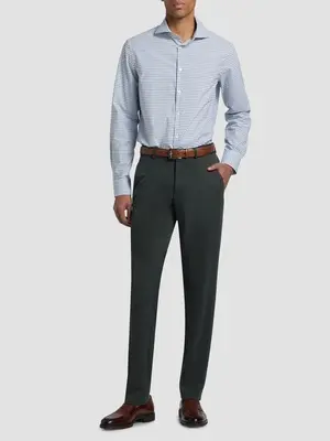 Canali Window Check Cotton Sport Shirt