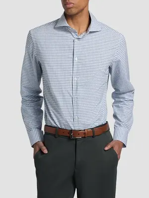 Canali Window Check Cotton Sport Shirt