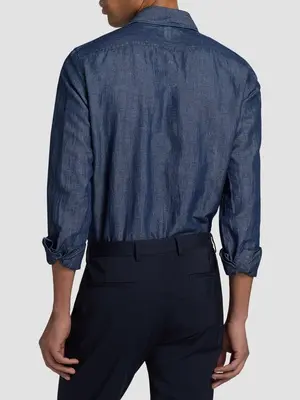 Canali Cotton-linen Sport Shirt