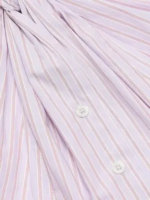 Ronny Kobo Micala Pinstriped Cotton Open-back Top