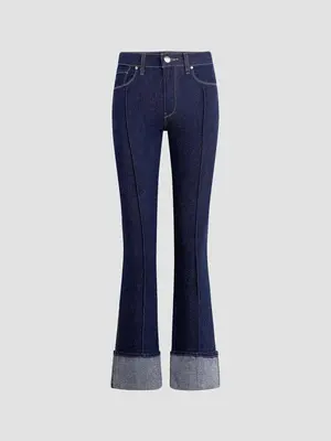 Hudson Jeans Barbara High-rise Pintucked Boot Crop Jeans