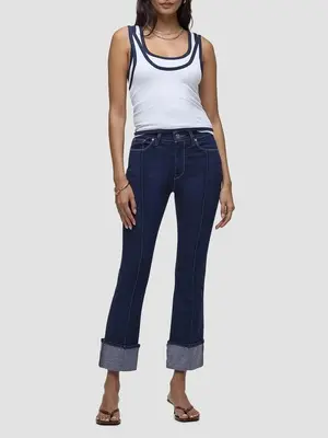 Hudson Jeans Barbara High-rise Pintucked Boot Crop Jeans