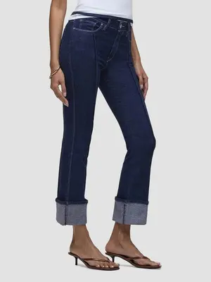 Hudson Jeans Barbara High-rise Pintucked Boot Crop Jeans