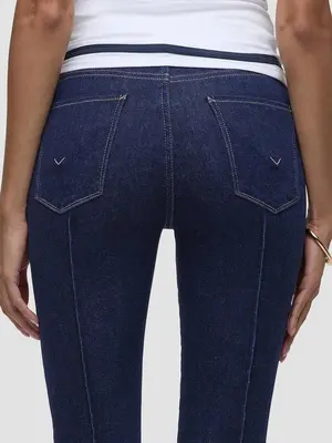 Hudson Jeans Barbara High-rise Pintucked Boot Crop Jeans
