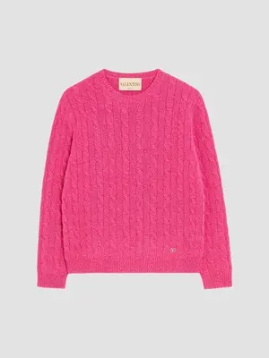Valentino Garavani Mouliné Wool Jumper - Fuchsia