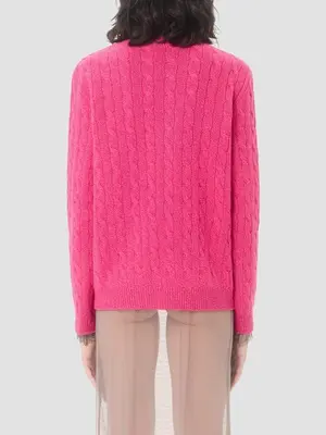 Valentino Garavani Mouliné Wool Jumper - Fuchsia
