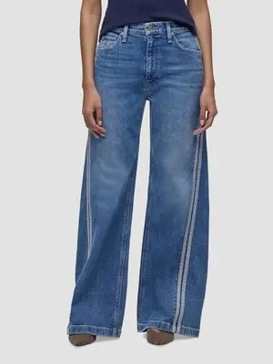 Hudson Jeans Jodi Track-detail Wide-leg Loose-fit Jeans