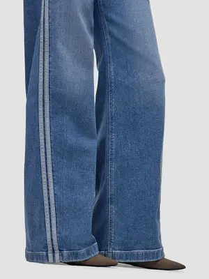 Hudson Jeans Jodi Track-detail Wide-leg Loose-fit Jeans