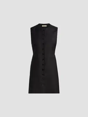 HEIRLOME Danielle Wool-blend Button-front Minidress