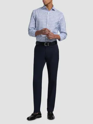 Canali Plaid Cotton-linen Sport Shirt