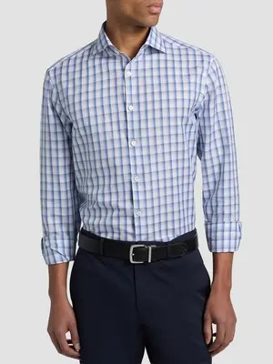 Canali Plaid Cotton-linen Sport Shirt