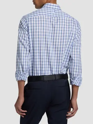 Canali Plaid Cotton-linen Sport Shirt
