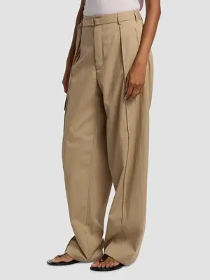 Co Pleated Tton-blend Wide-leg Pants