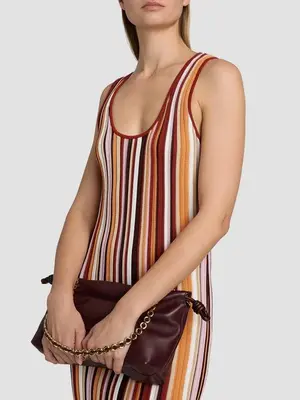 Ronny Kobo Kerry Rib-knit Striped Sheath Midi-dress