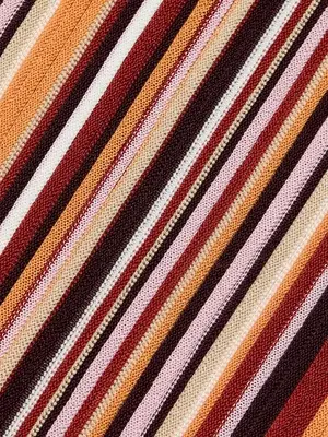 Ronny Kobo Kerry Rib-knit Striped Sheath Midi-dress