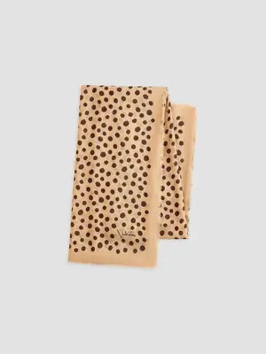 Valentino Garavani Dalmatian And Extra Dot Polka Dot Headband In Cotton And Silk - Beige Multi